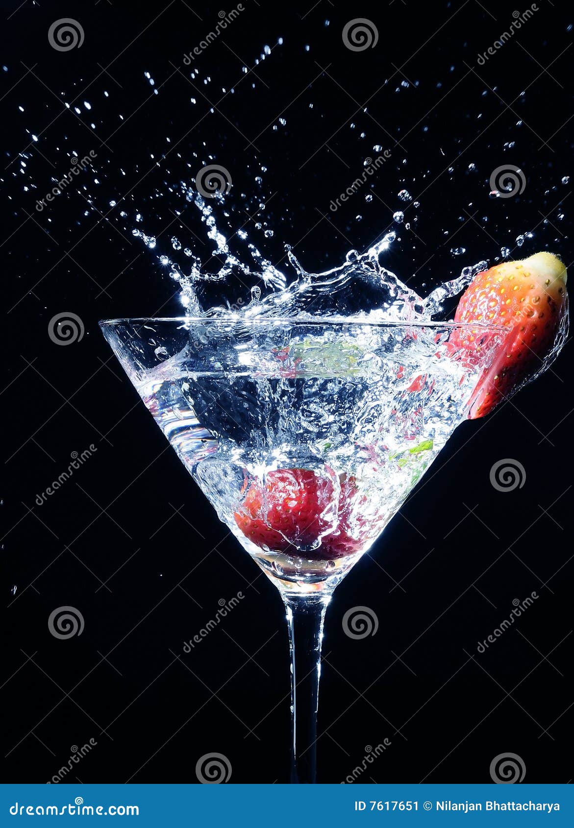 Strawberry martini splash stock image. Image of white - 7617651