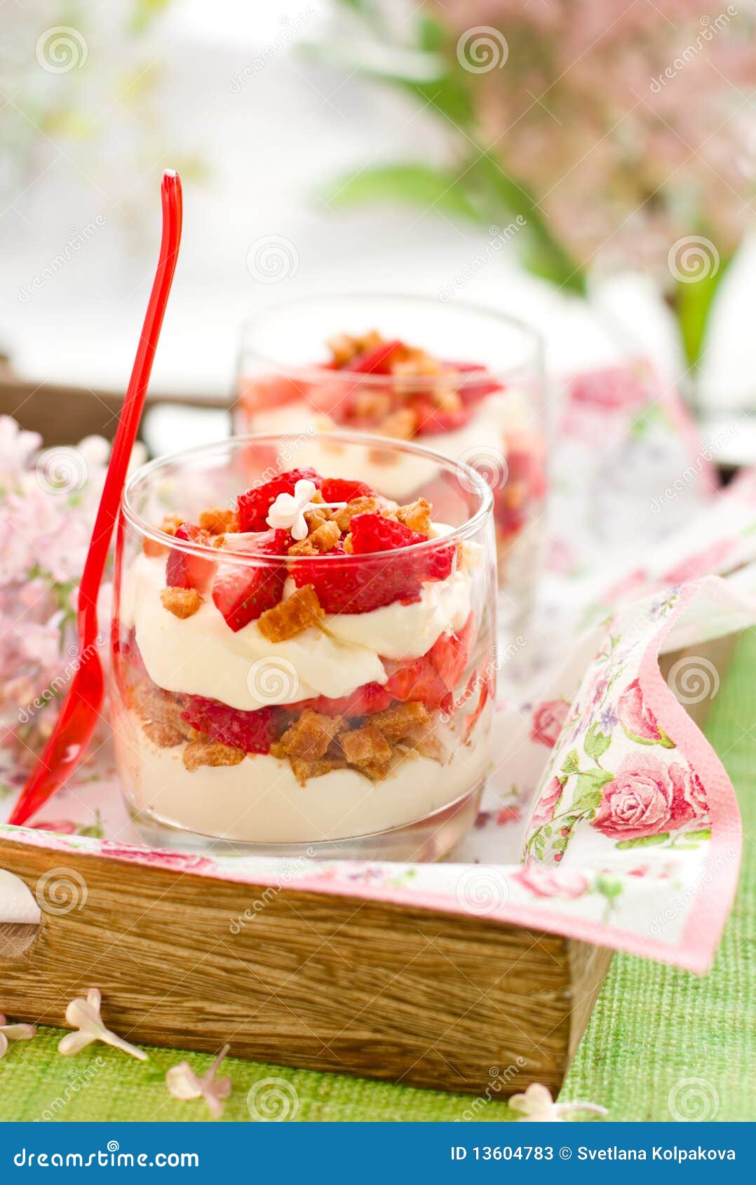 Strawberry and Mascarpone Trifle Stock Image - Image of cream, summer ...