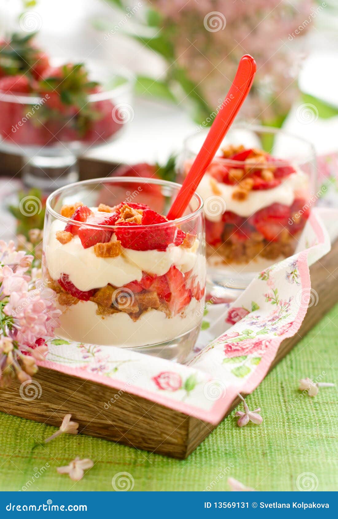 Strawberry and Mascarpone Trifle I Stock Image - Image of spoon, summer ...