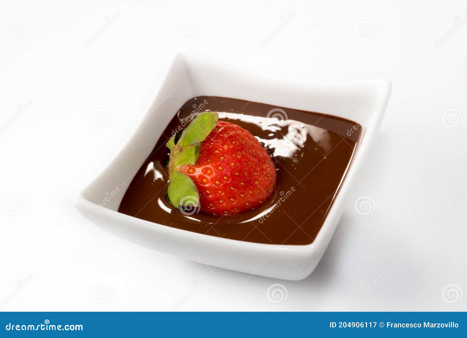 Strawberry in Melted Chocolate Stock Image - Image of background, fresh ...