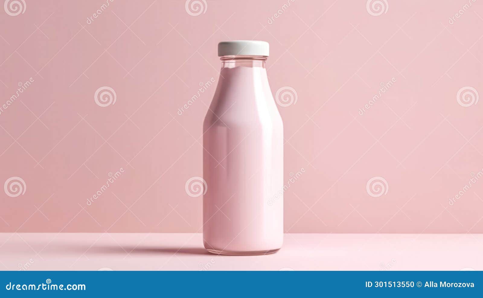 Strawberry Milk on a Pink Background Stock Photo - Image of edible ...