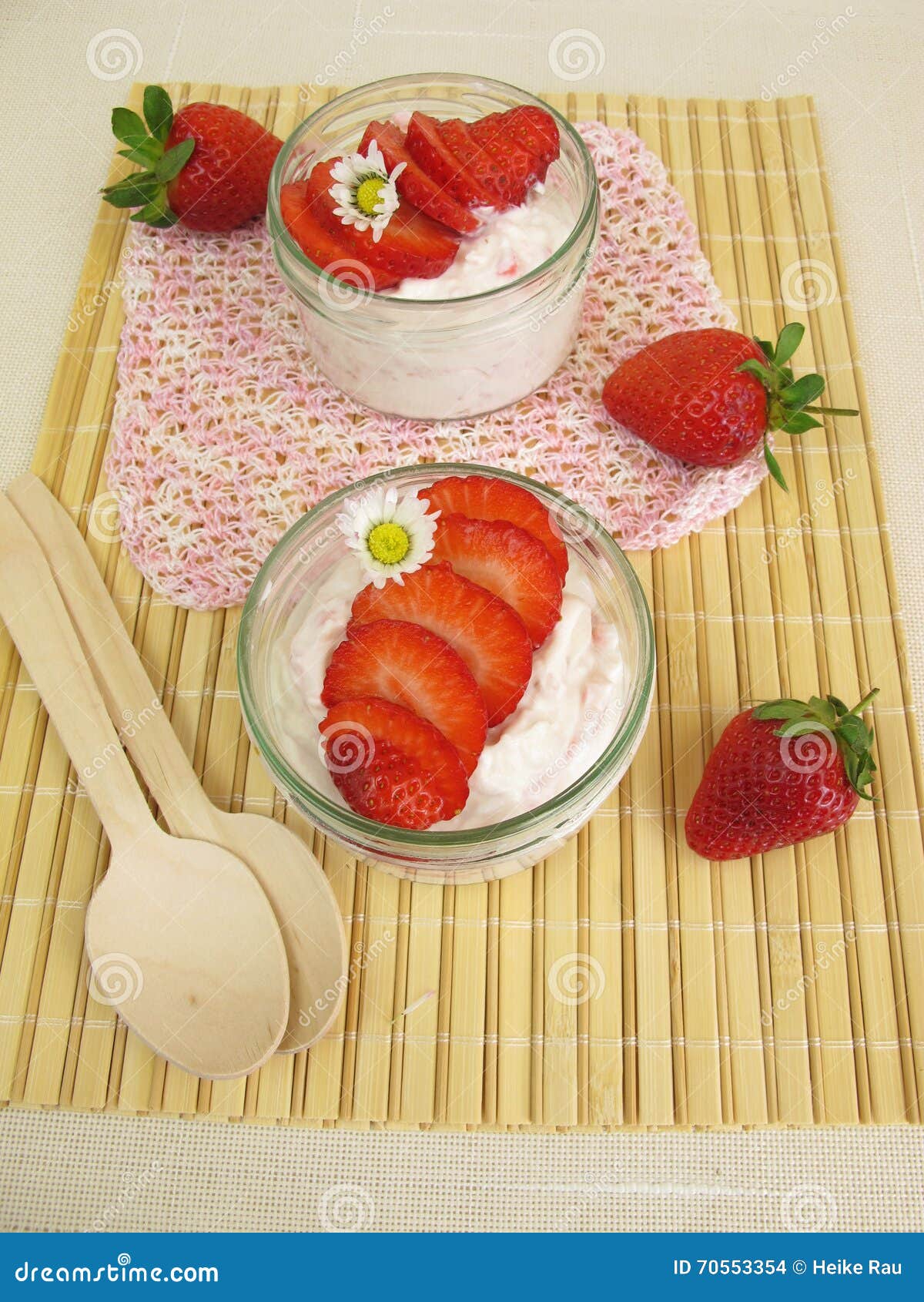 Strawberry milk quark stock photo. Image of dairy, cottage - 70553354