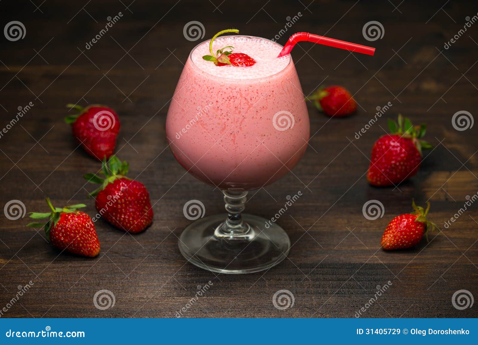 Strawberry Milk Shake Summer Breakfast Royalty-Free Stock Photo ...