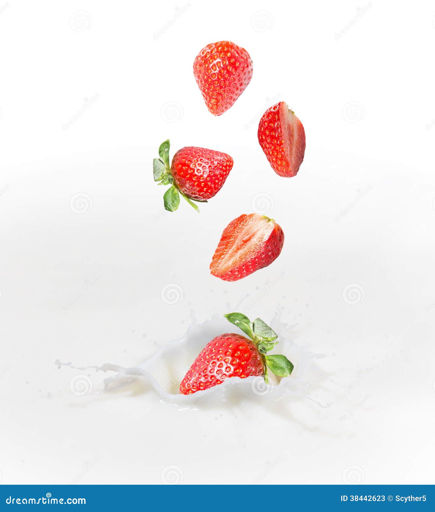 Strawberry Milk or Yogurt Splash. Stock Image - Image of milk, fresh ...