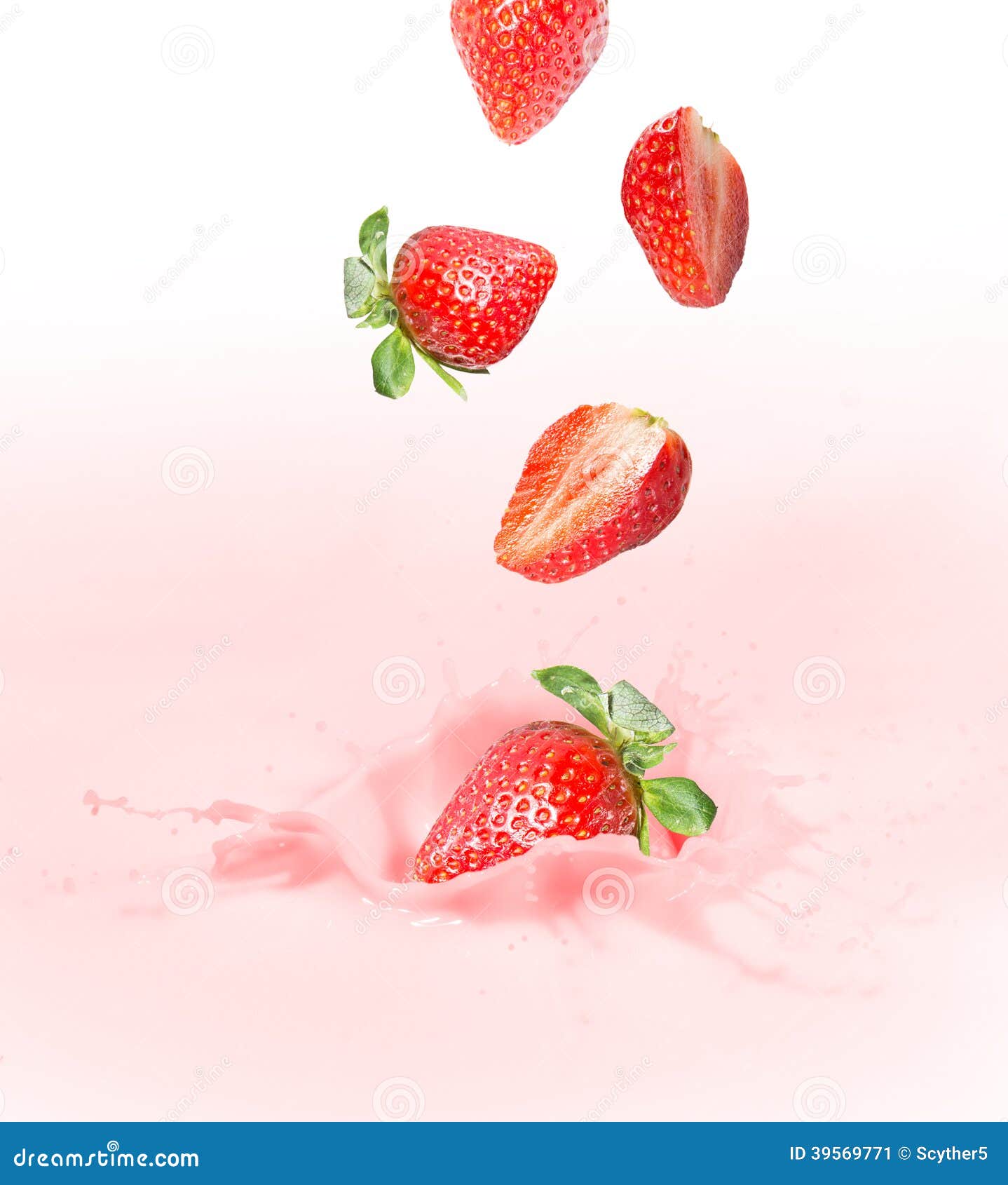 Strawberry Milk or Yogurt Splash. Stock Image - Image of freshness ...