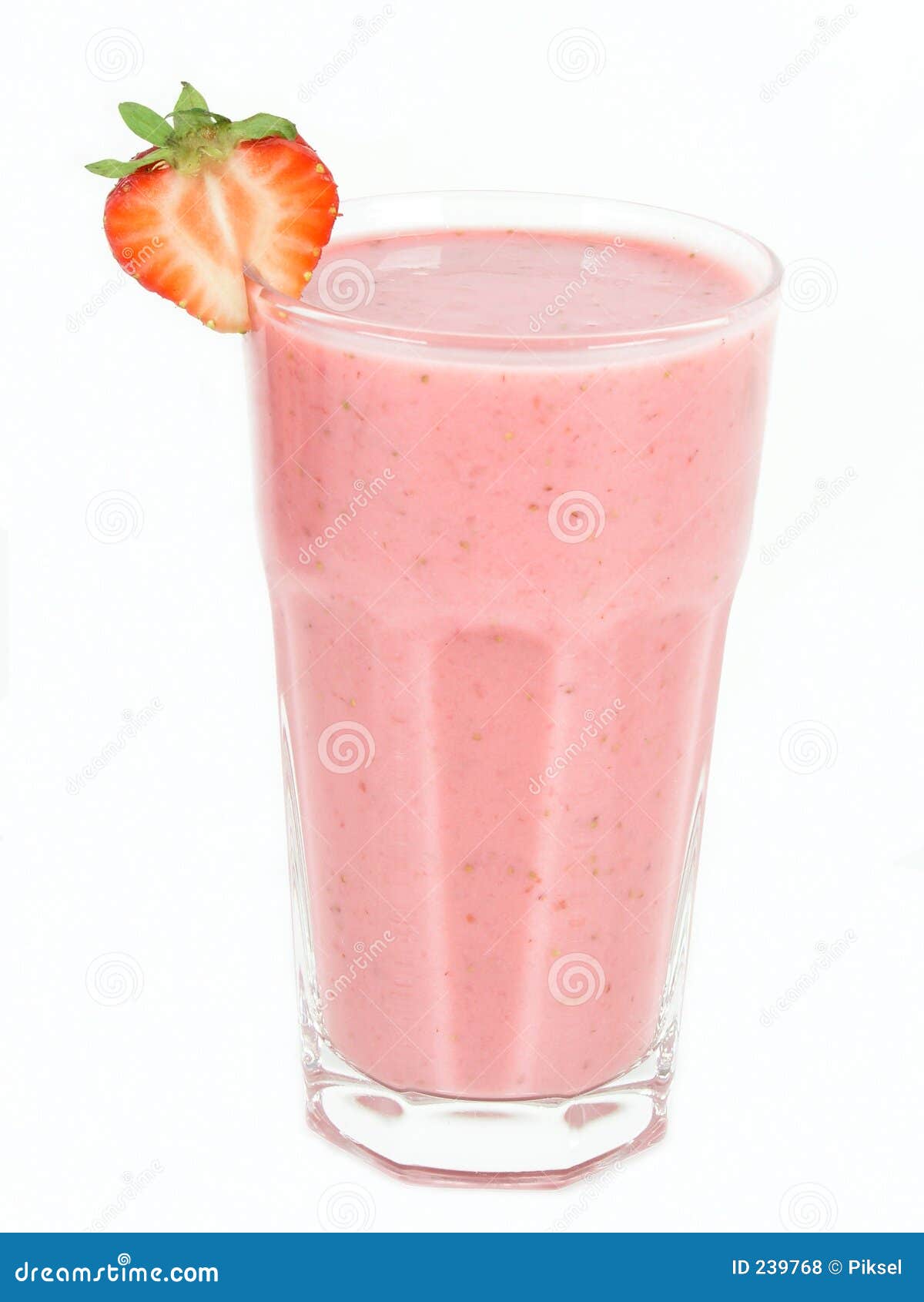 Strawberry Milkshake In The Glass Jar Pink Background Stock Photo ...
