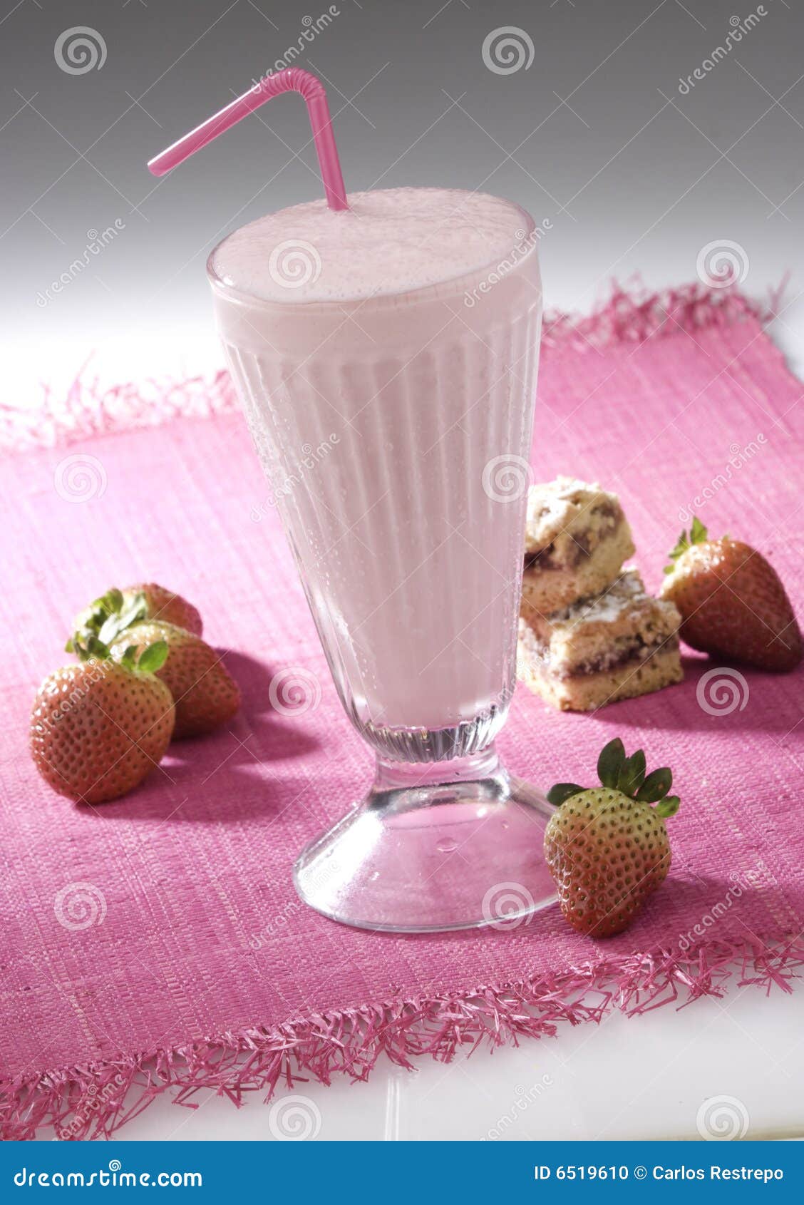 Strawberry milkshake stock photo. Image of milkshake, strawberry - 6519610
