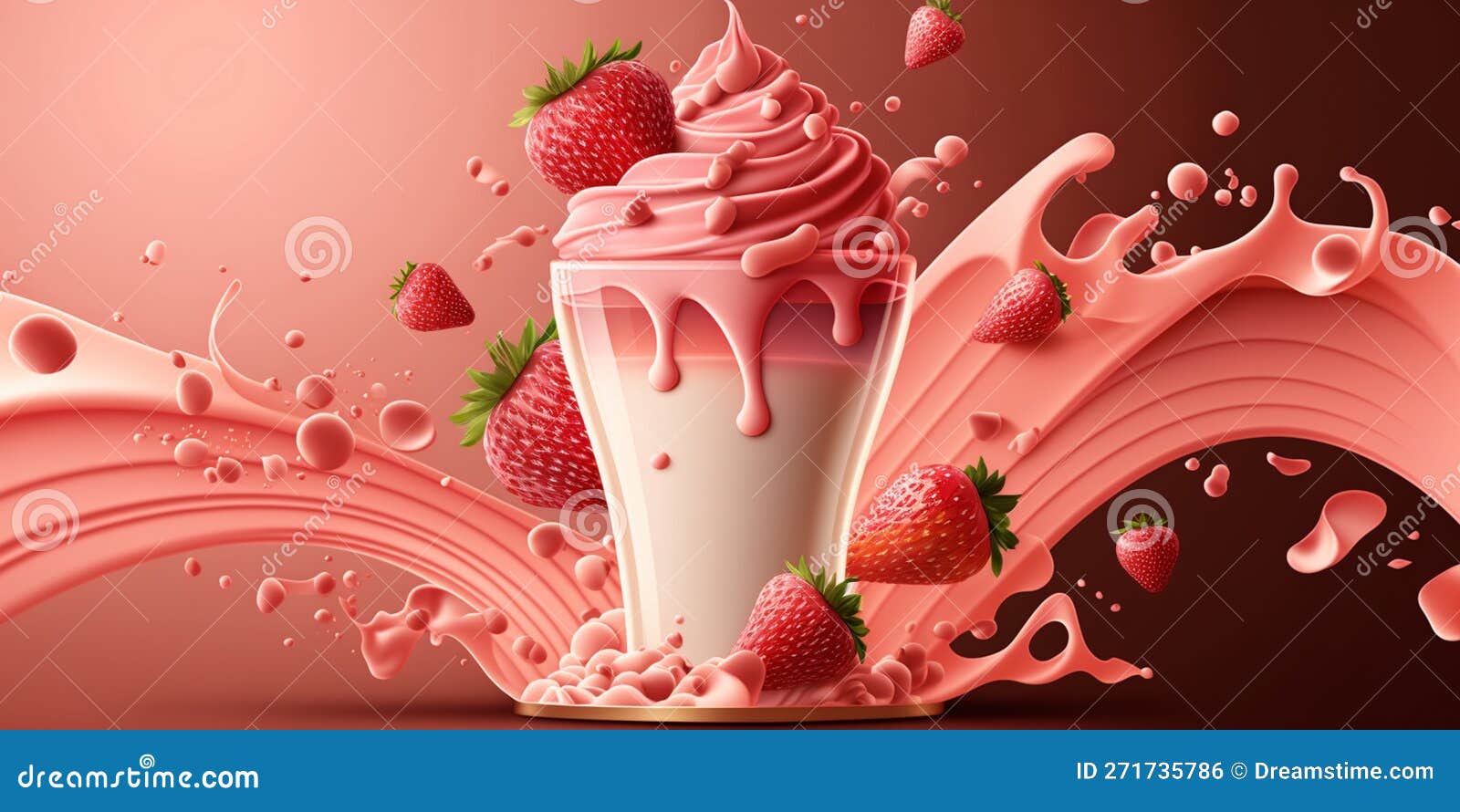 Strawberry Milkshake Wallpaper
