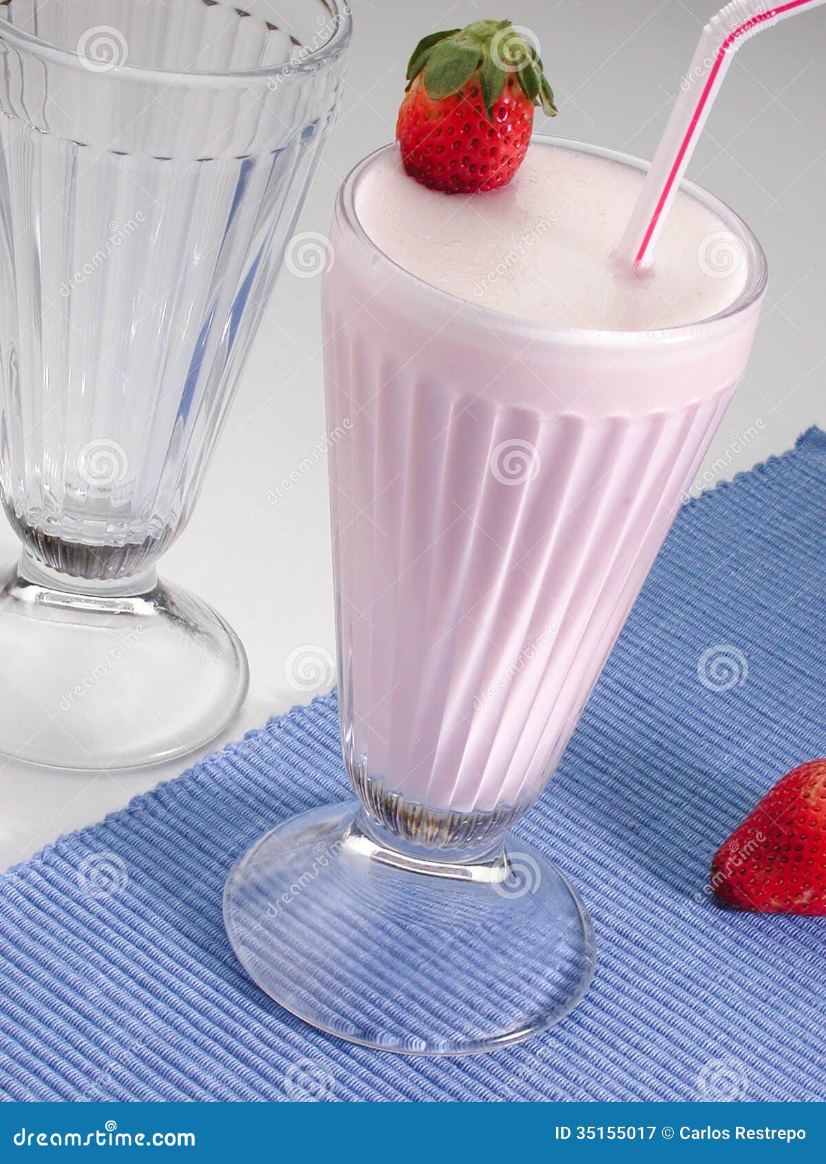 Strawberry Milkshake stock image. Image of fresh, straw - 35155017