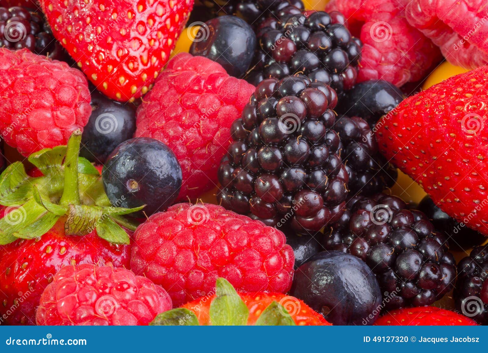 Strawberry among Mixed Berries Stock Photo - Image of mixed, nature ...