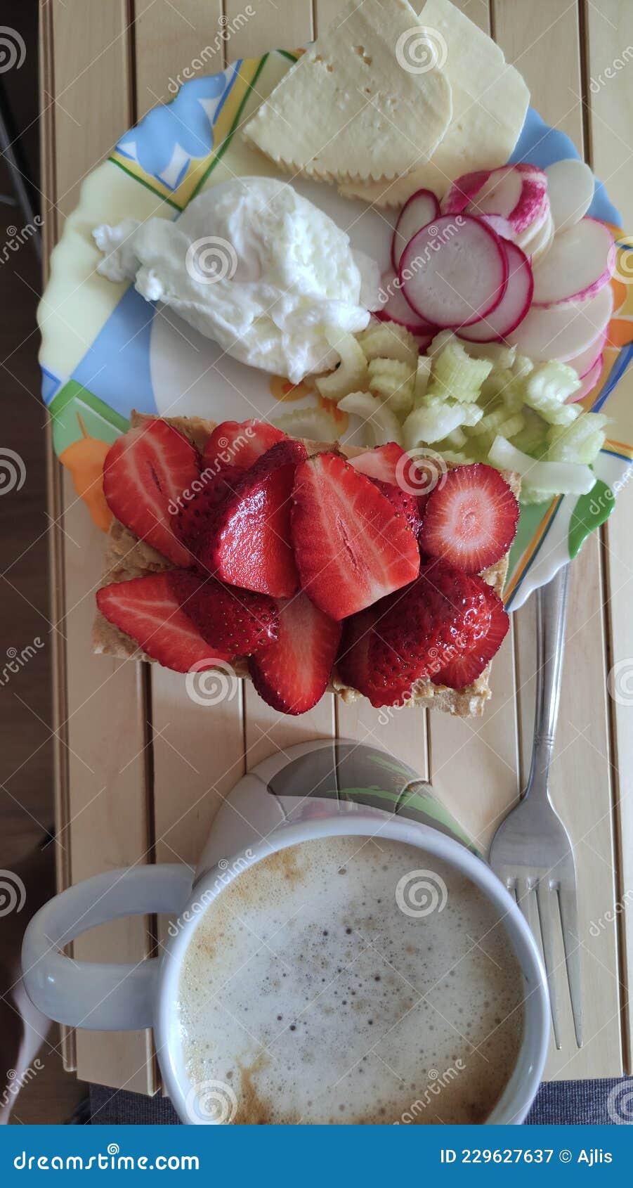 Strawberry morning meal stock image. Image of petal - 229627637