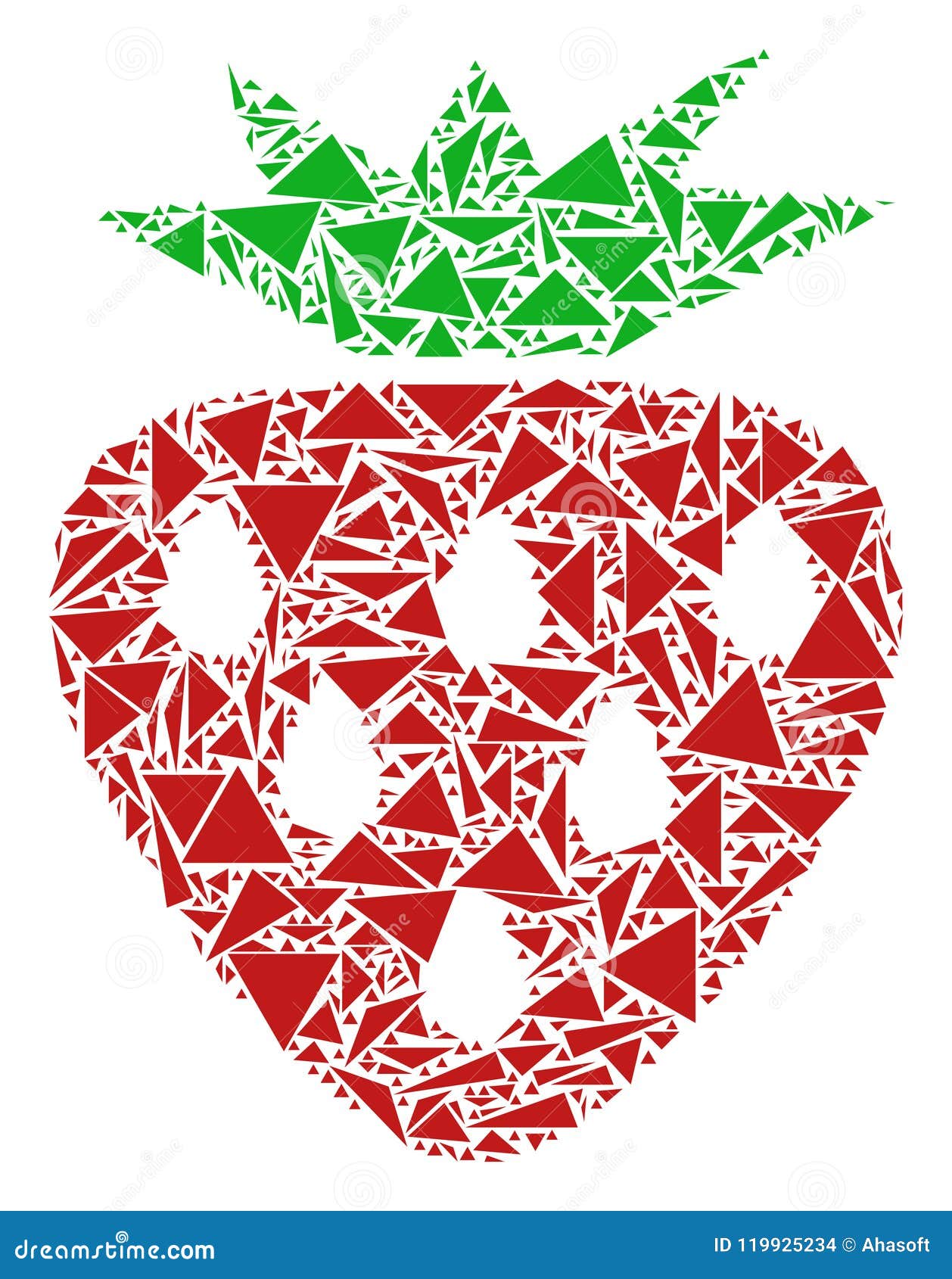 Strawberry Mosaic of Triangles Stock Vector - Illustration of abstract ...
