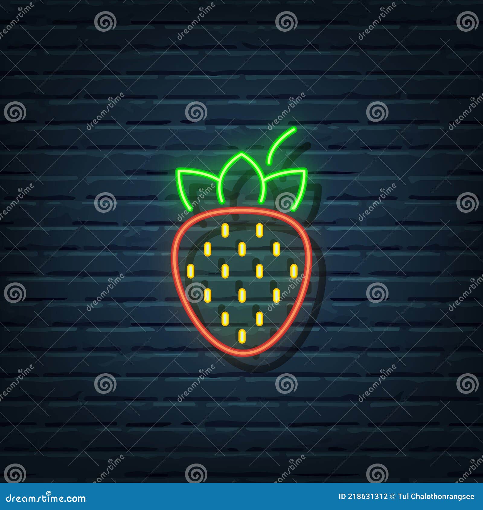 Strawberry Neon Stock Illustrations – 874 Strawberry Neon Stock ...