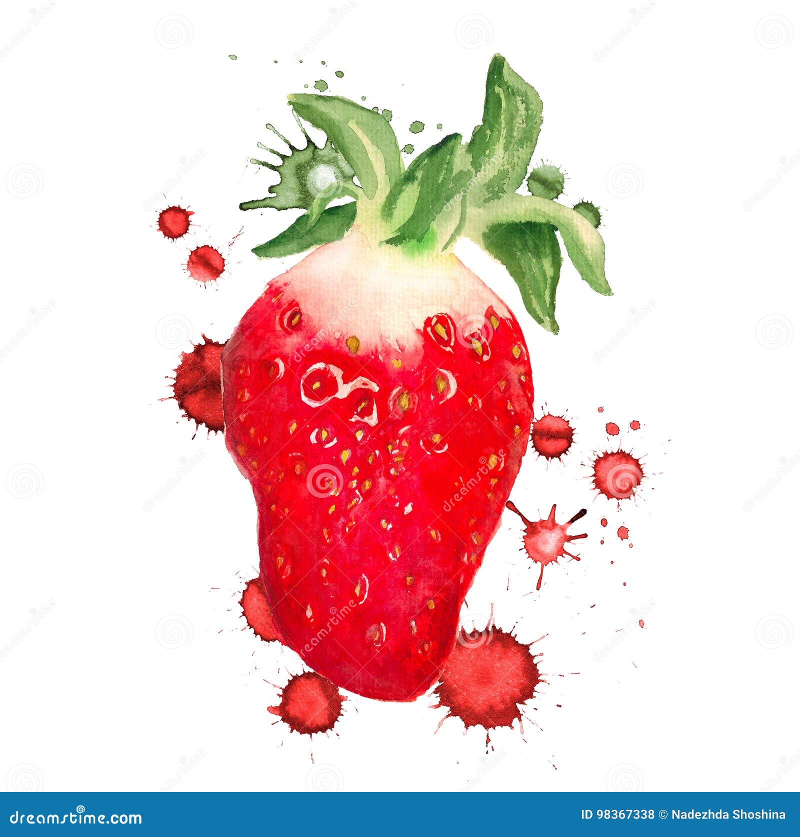 Red Strawberry With Paint Splash Royalty-Free Stock Photography ...