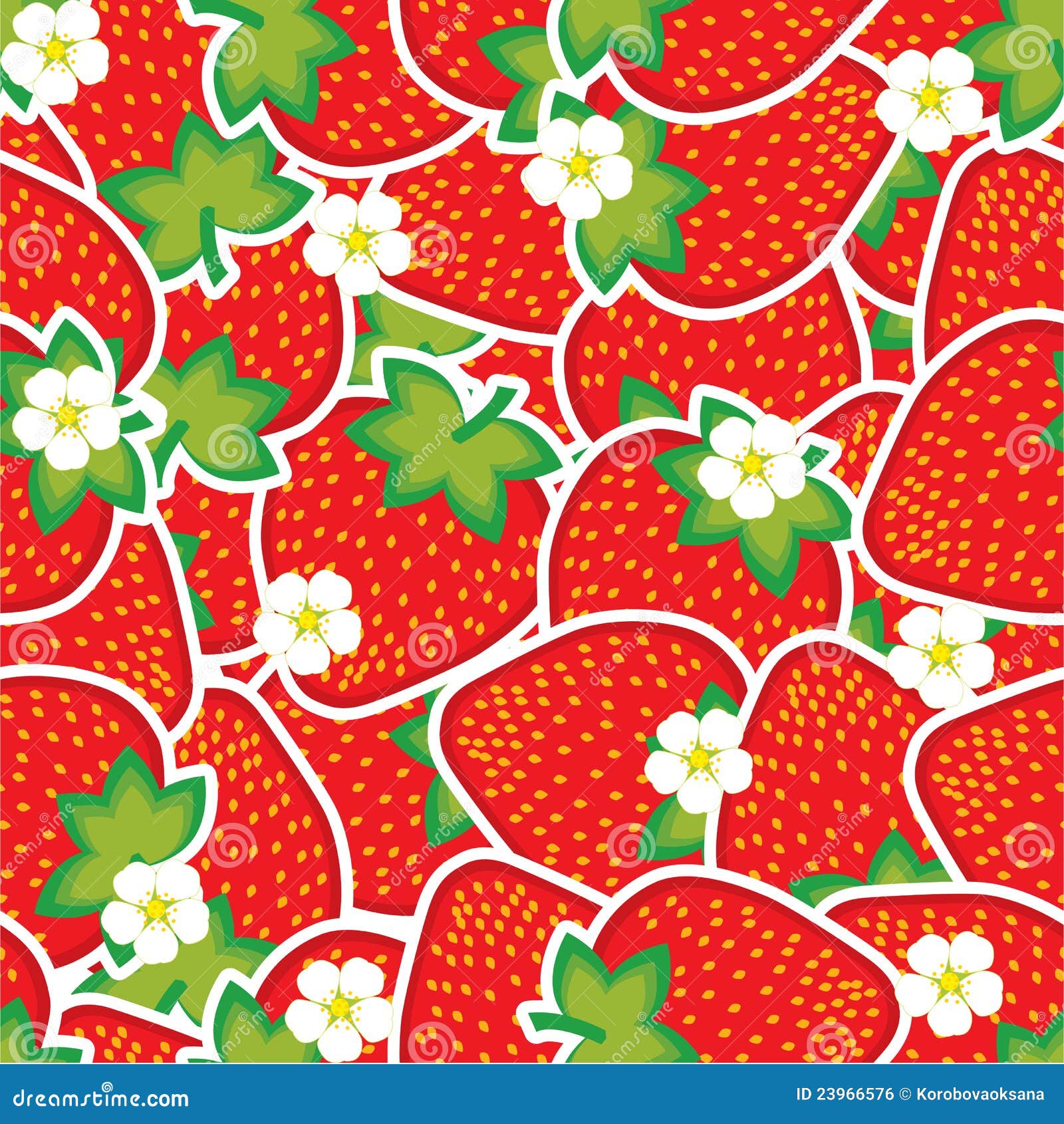 Strawberry pattern stock vector. Illustration of multiplying - 23966576