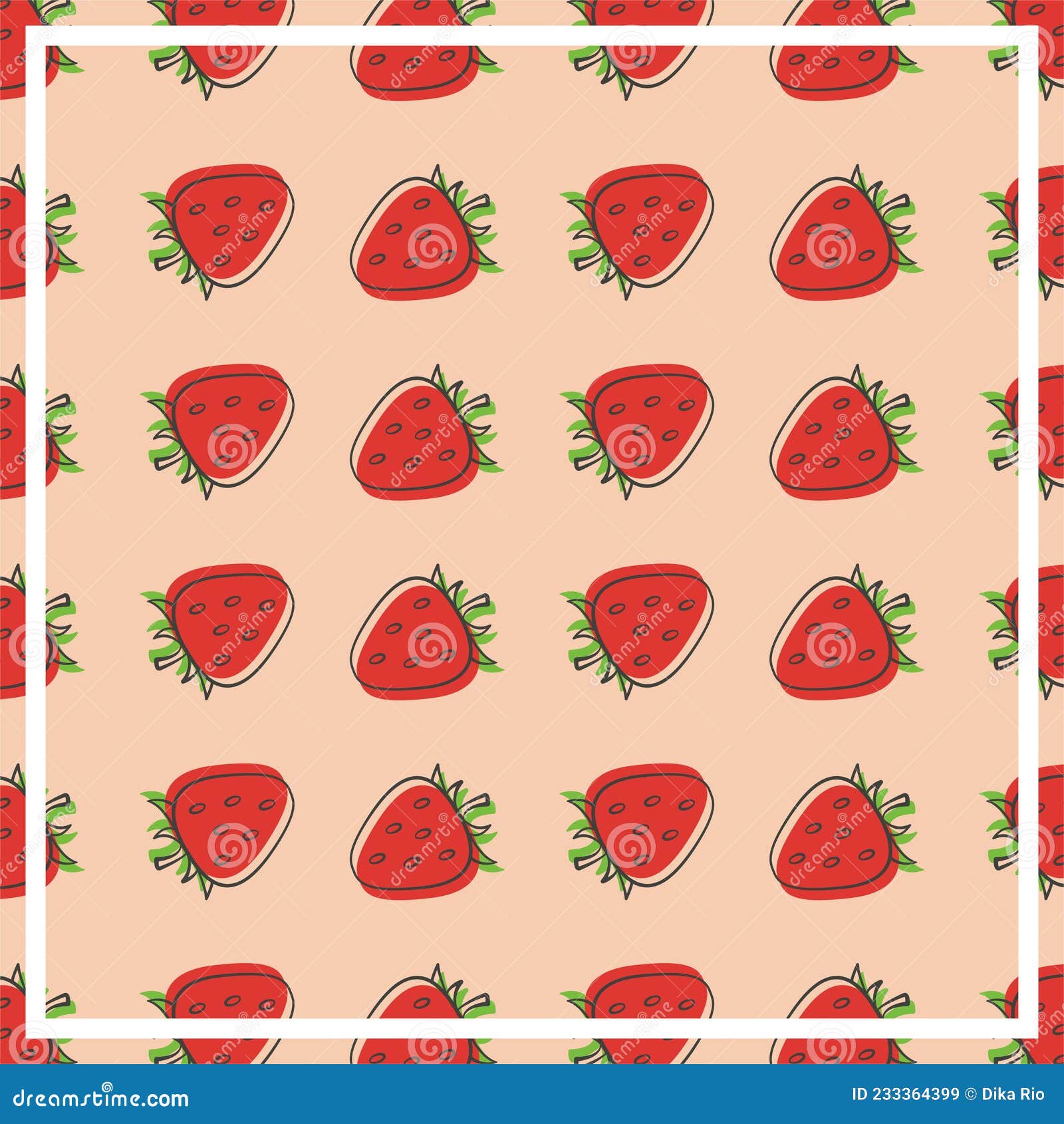 Strawberry Pattern Background Stock Vector - Illustration of fresh ...