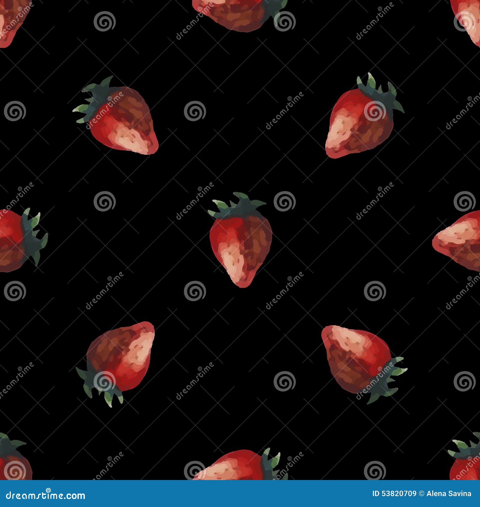 Strawberry Pattern 2 stock vector. Illustration of food - 53820709