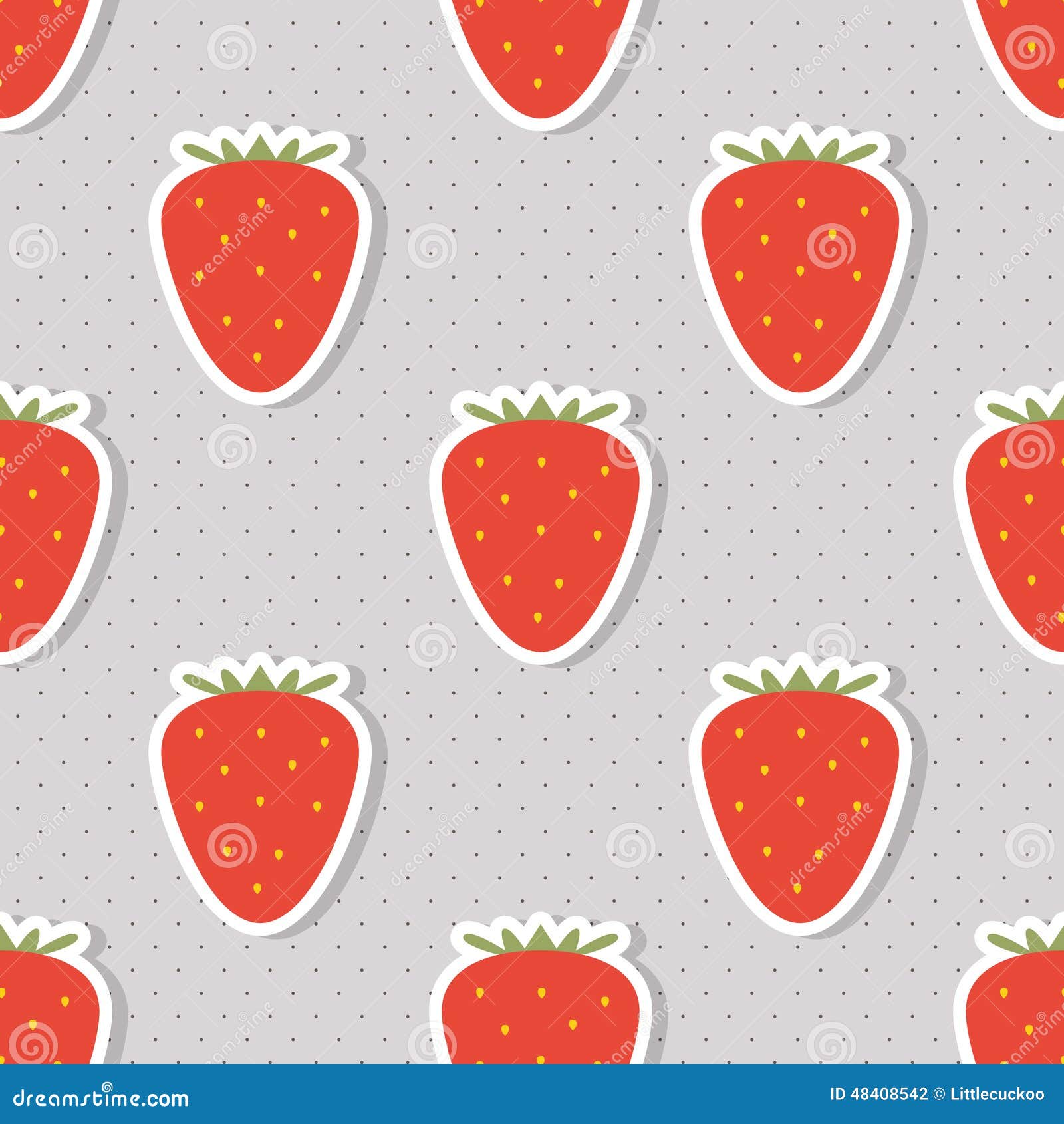Strawberry Pattern. Seamless Texture with Ripe Red Strawberry Stock ...