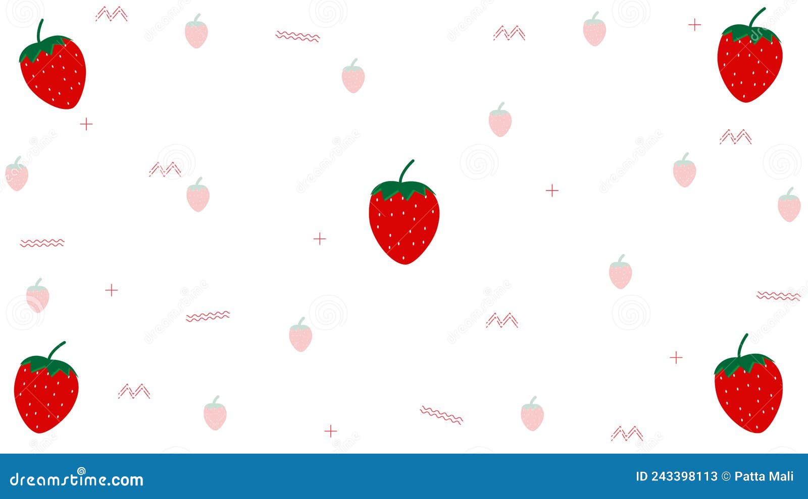 Strawberry Pattern on White Background, Perfect for Backdrop, Wallpaper ...