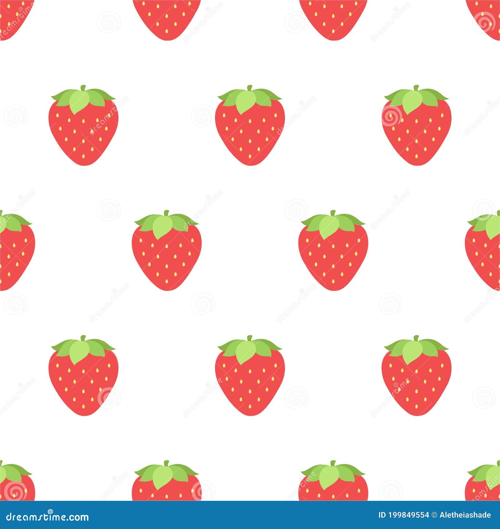 Strawberry Pattern on White Background Vector Illustration Design ...