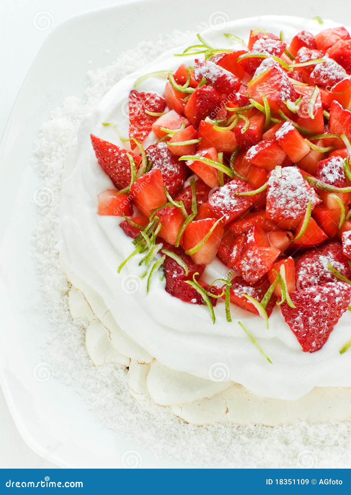 Strawberry Pavlova stock image. Image of berry, dessert - 18351109