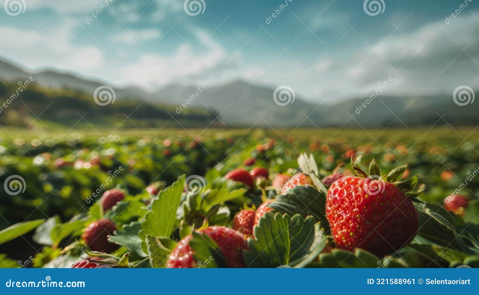 Strawberry Picking Cartoon Vector | CartoonDealer.com #87416733