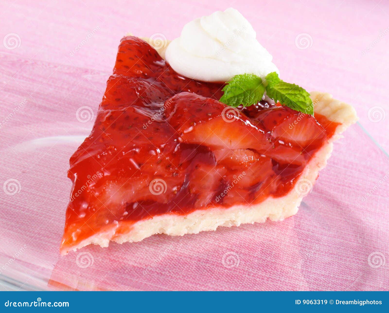 Strawberry Pie Slice stock image. Image of sweet, dessert - 9063319