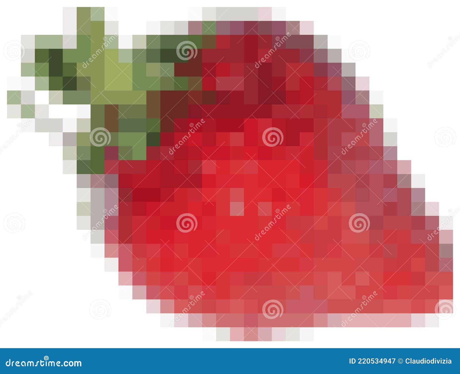 Strawberry pixel art stock illustration. Illustration of digital ...