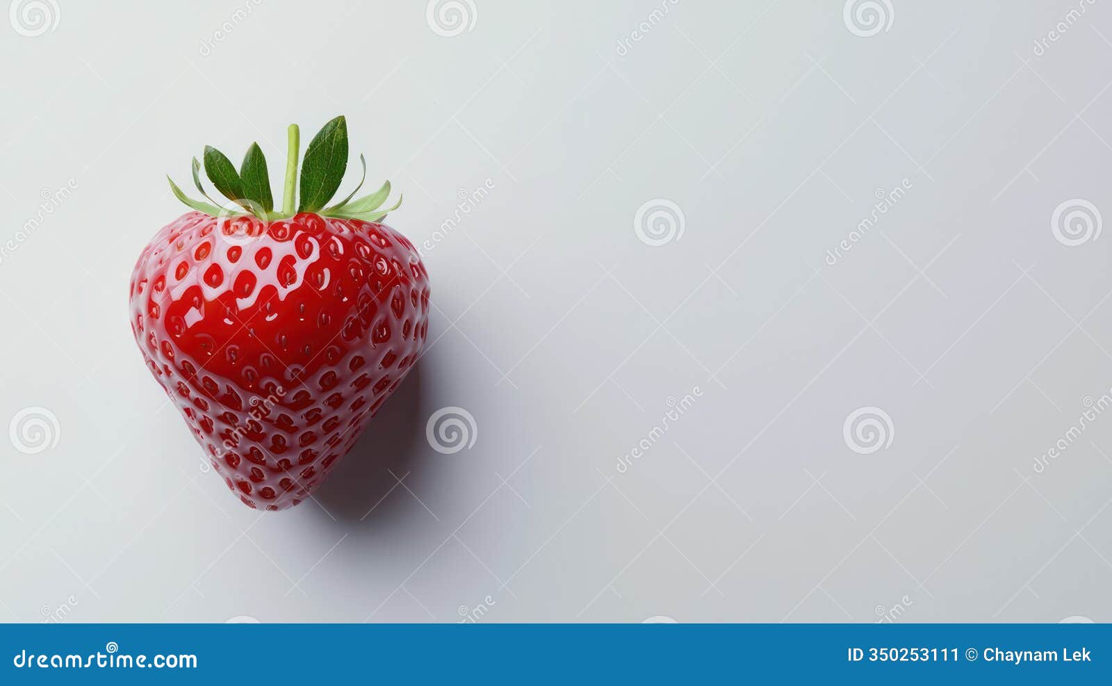 Strawberry Plant on White Background Stock Illustration - Illustration ...