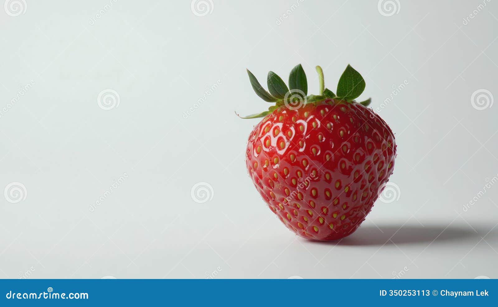 Strawberry Plant on White Background Stock Illustration - Illustration ...