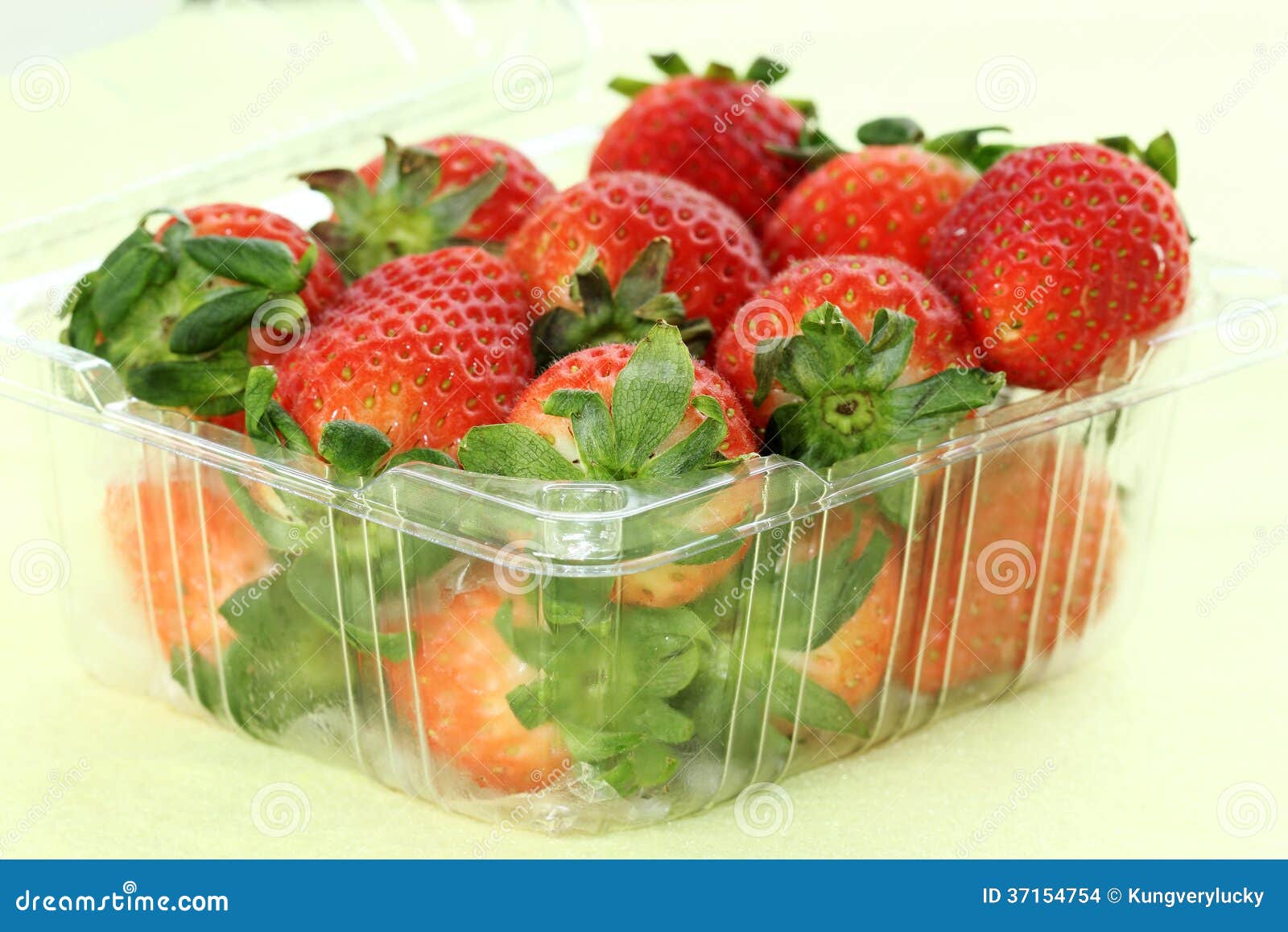 Strawberry in Plastic Package Stock Photo - Image of nutrition ...