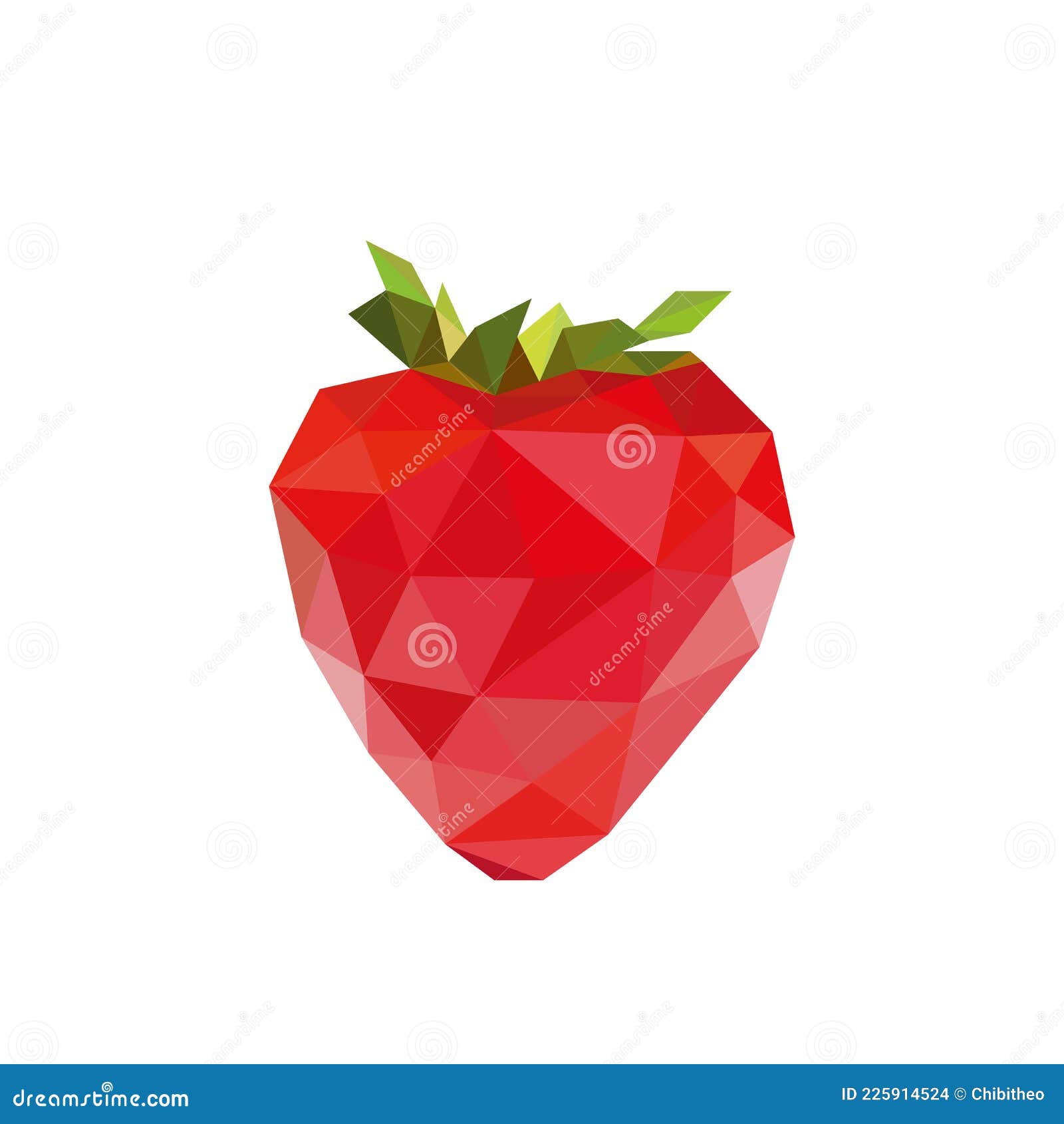 Strawberry Polygon Art Image. Vector Illustration Stock Vector ...
