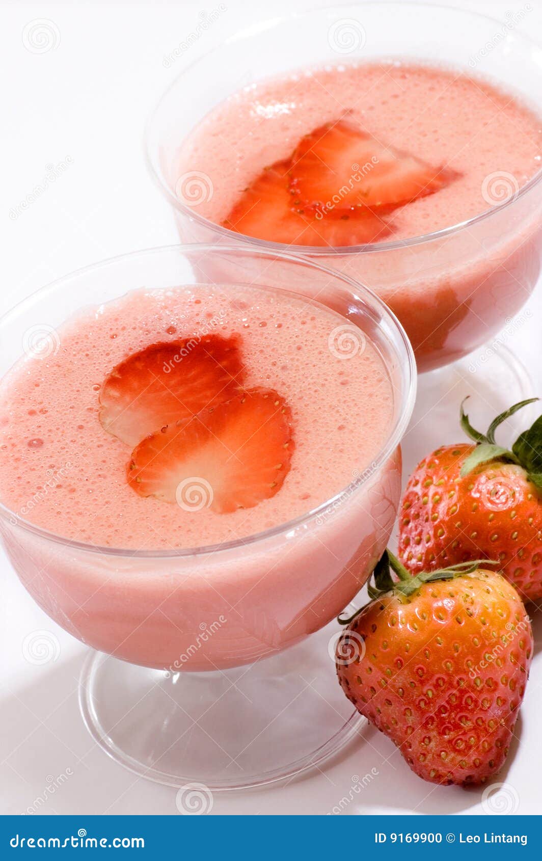 Strawberry Pudding stock photo. Image of food, glass, dessert - 9169900