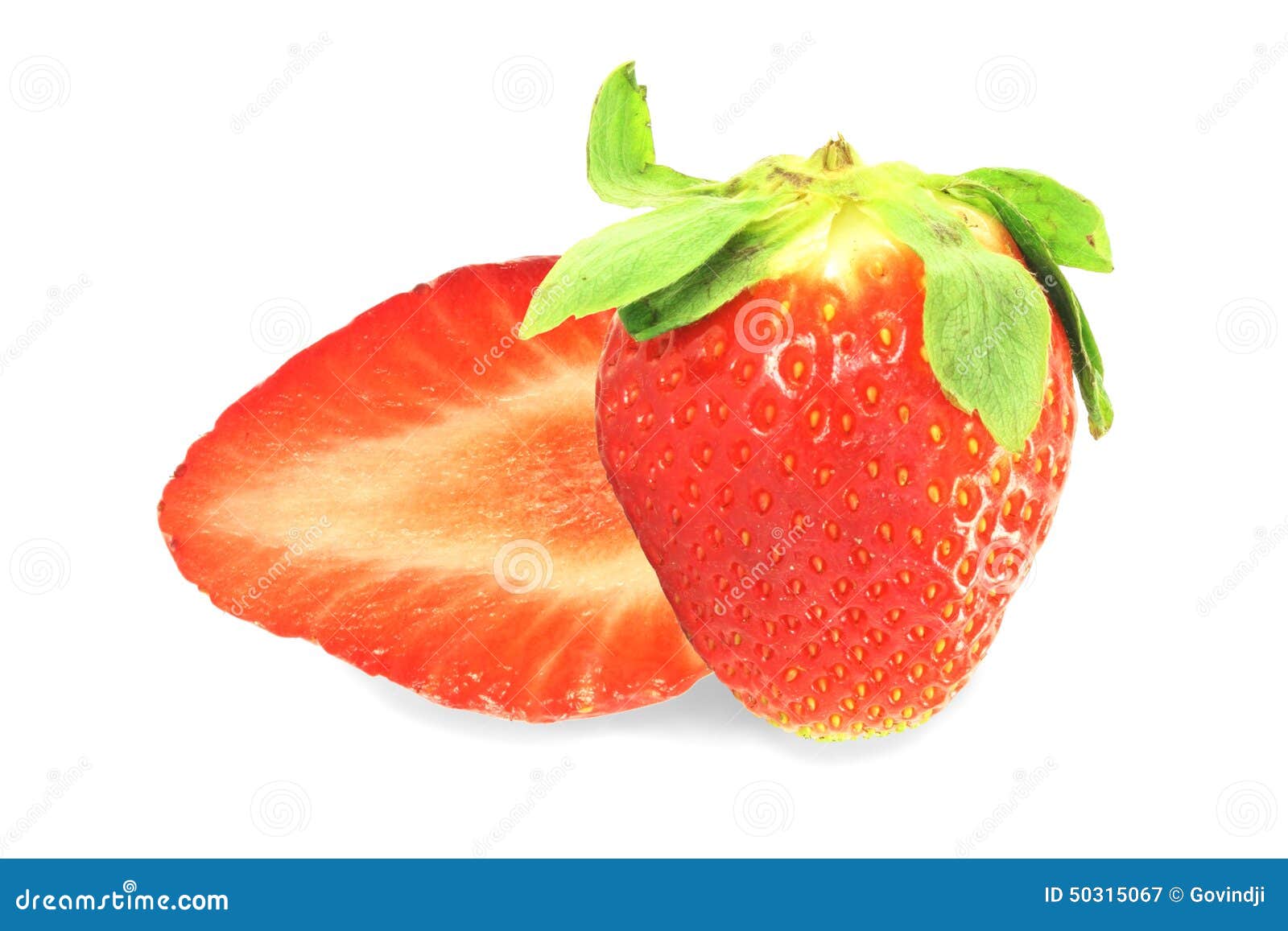 Strawberry in Pure White Background Stock Image - Image of cultivation ...