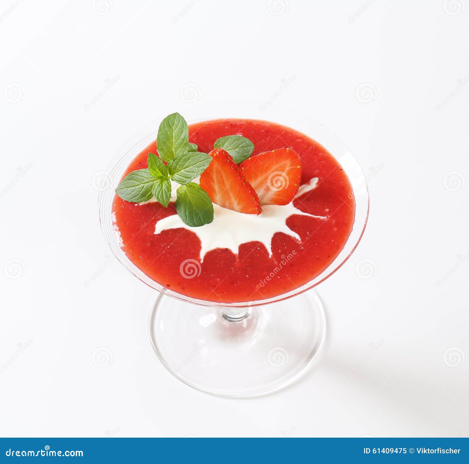 Strawberry Puree with Cream Stock Image - Image of puree, cream: 61409475