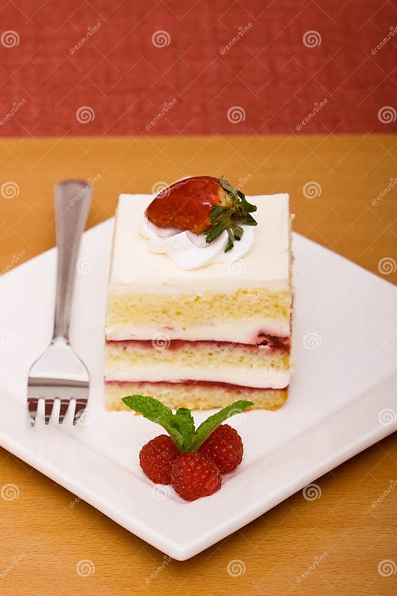 Strawberry and Raspberry Cake Stock Image - Image of raspberry, food ...