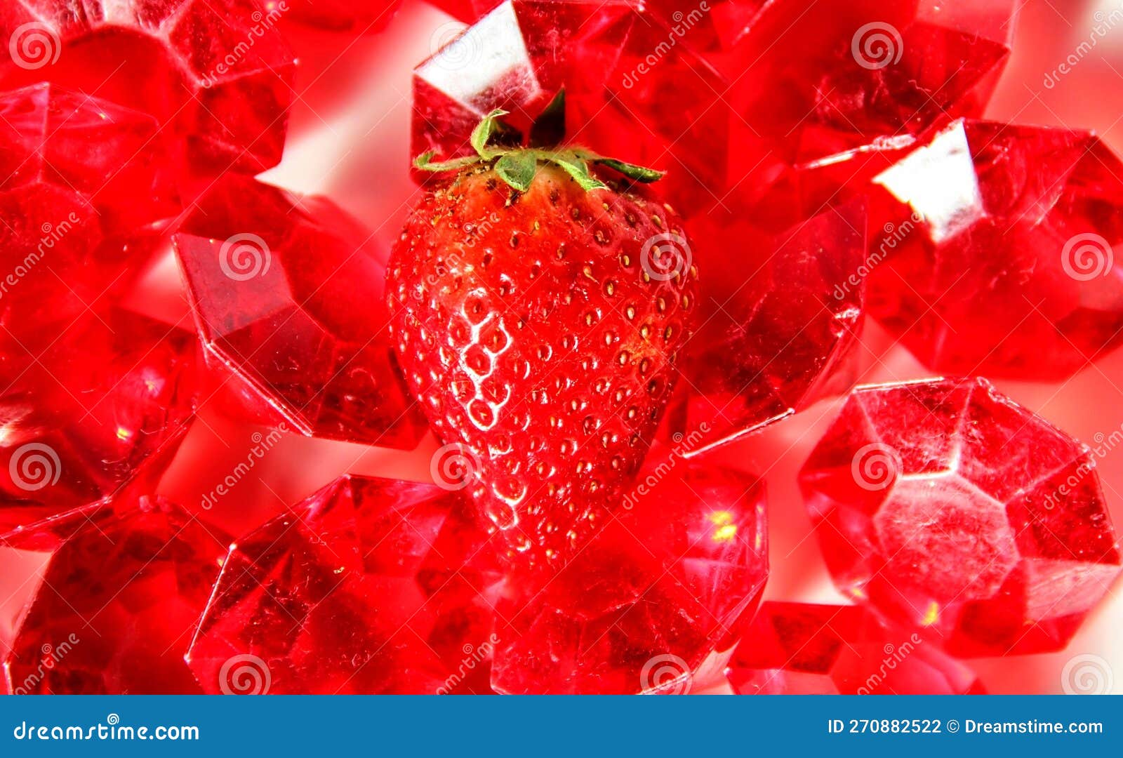 Strawberry in Red Background Stock Photo - Image of vegetable, organ ...