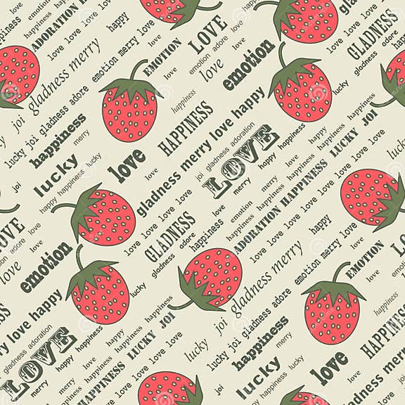 Strawberry repetition stock vector. Illustration of fruit - 19415654