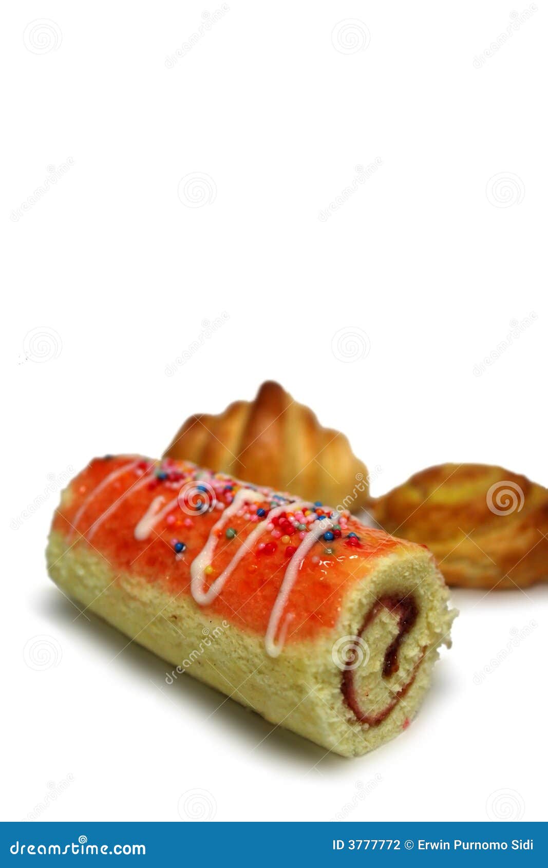 Strawberry Roulade Cake Pastry Stock Photo - Image of cookies, catering ...