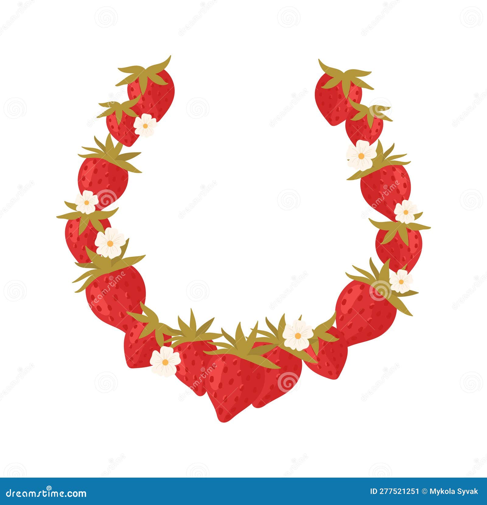 Strawberry Round Frame stock vector. Illustration of design - 277521251
