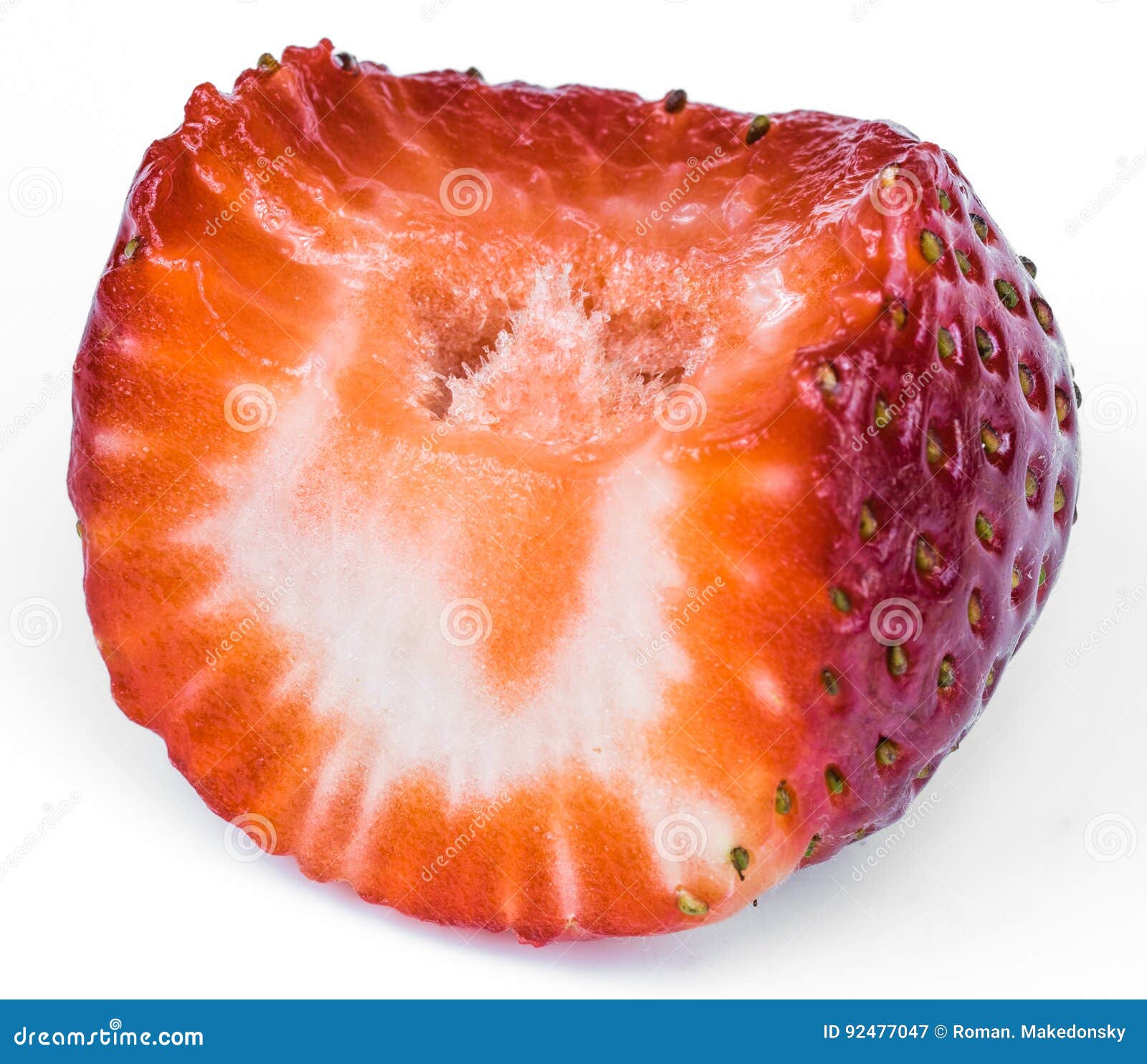 Strawberry& X27;s Bite Marks. Stock Image - Image of freshness, leaf ...