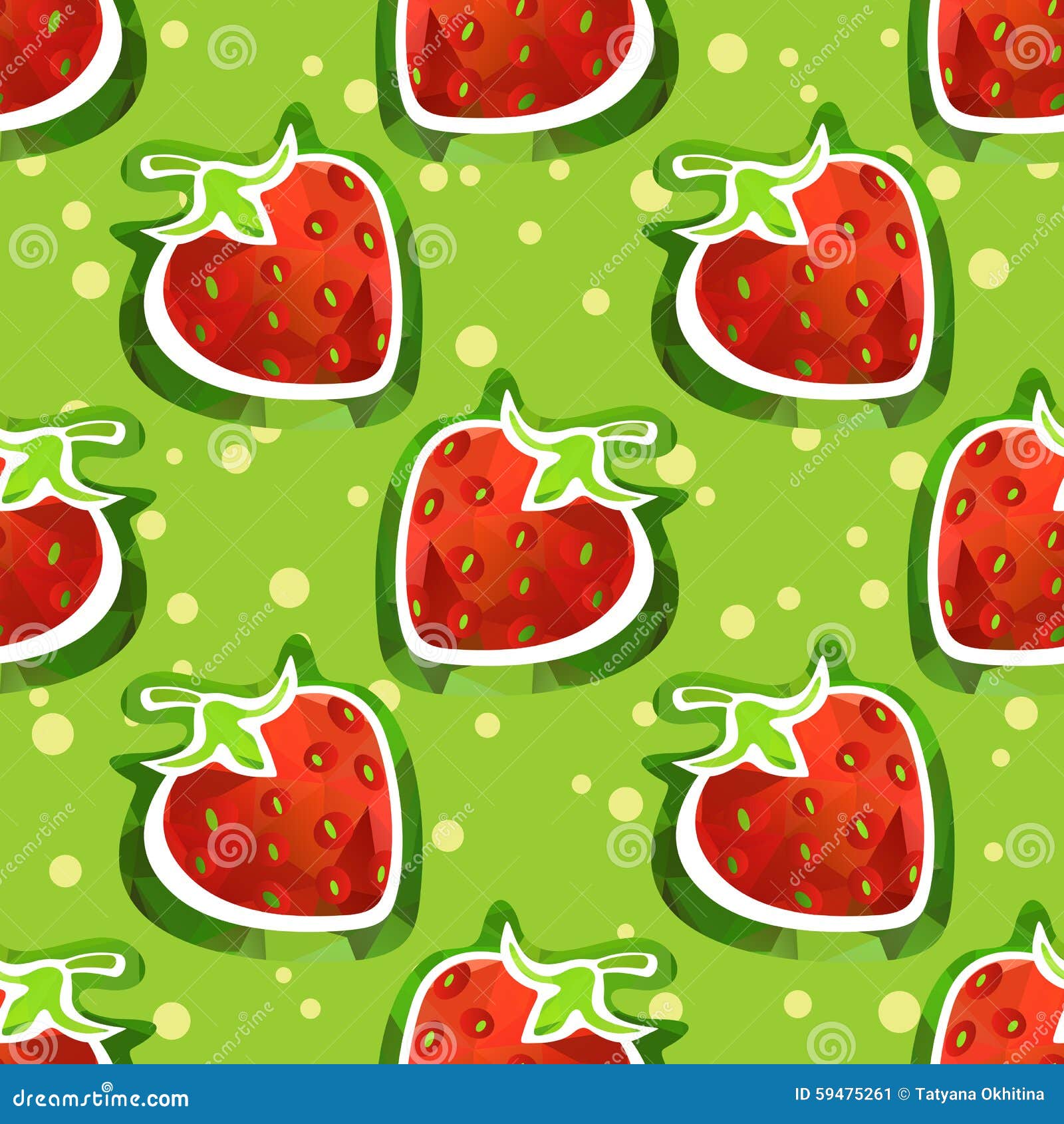 Strawberry Seamless Background Stock Vector - Illustration of endless ...