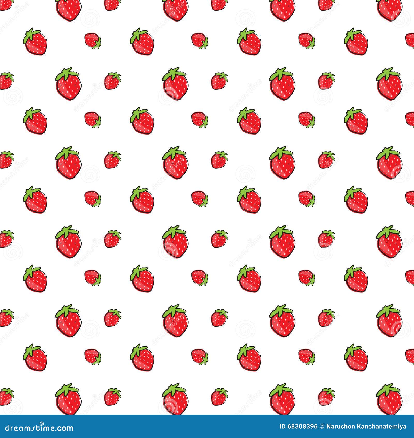 Strawberry Seamless Pattern Stock Vector - Illustration of strawberry ...