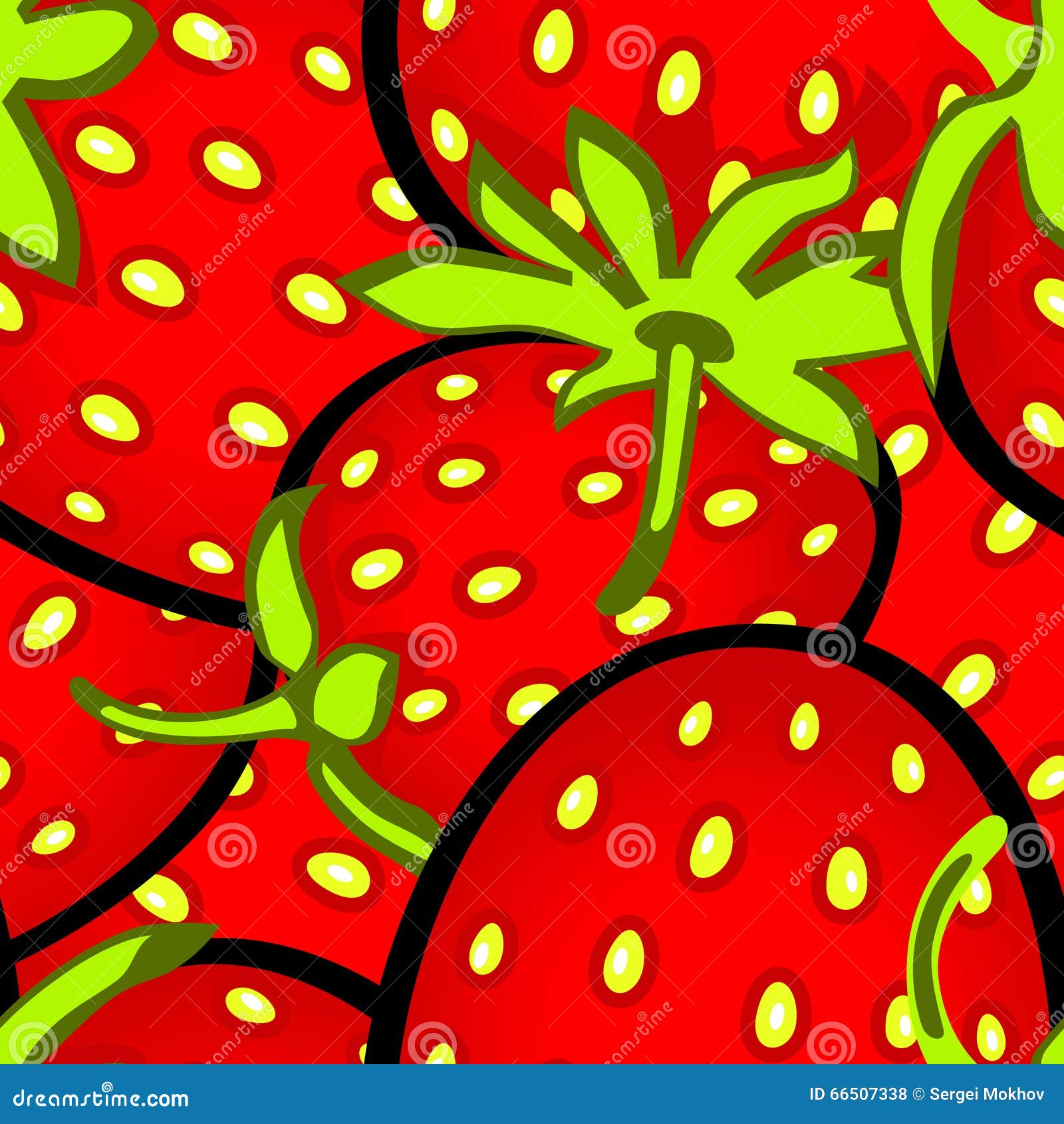 Strawberry Seamless Pattern Stock Vector - Illustration of graphic ...