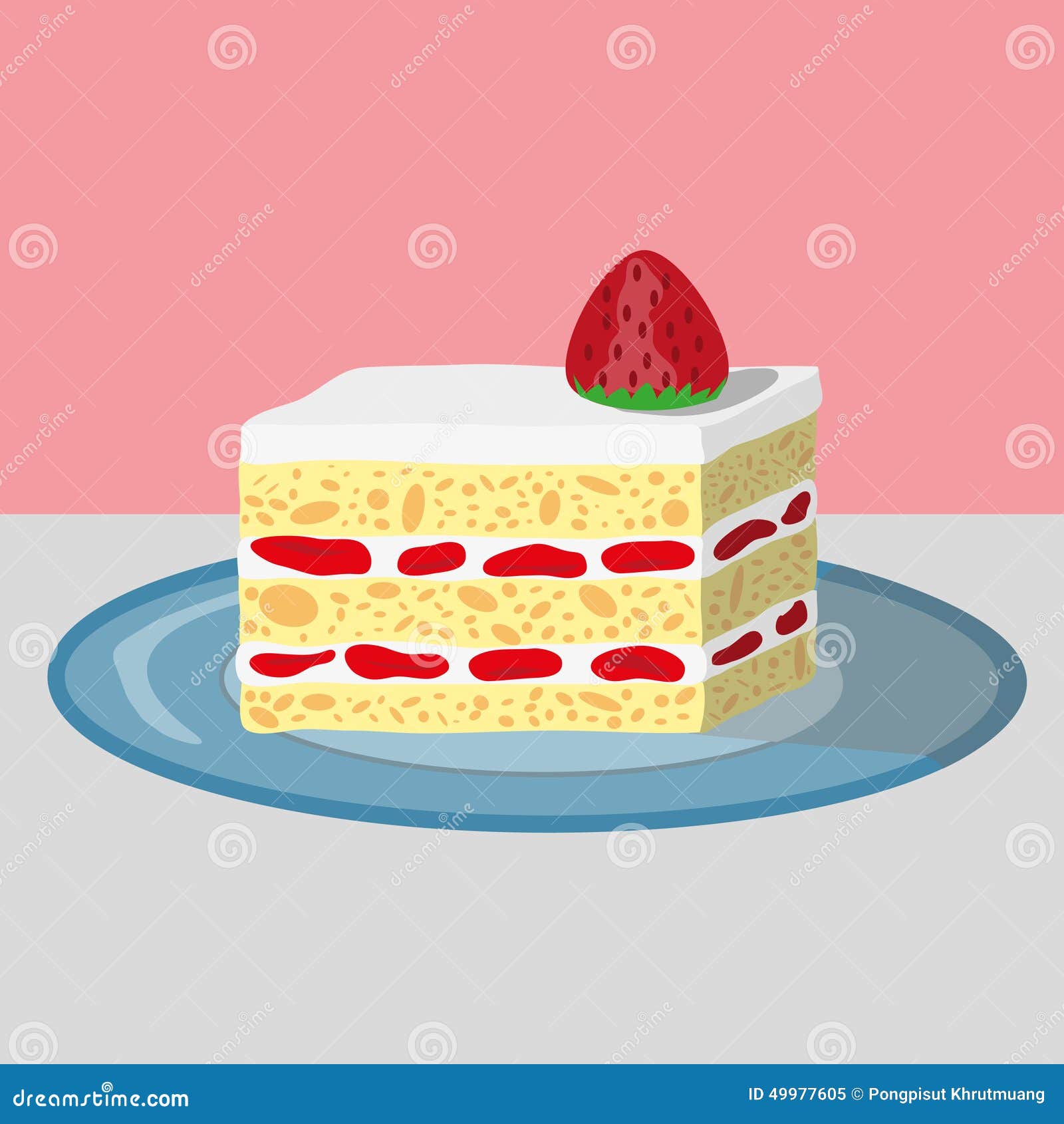 Strawberry Shortcake Flat Round Icons Cartoon Vector | CartoonDealer ...