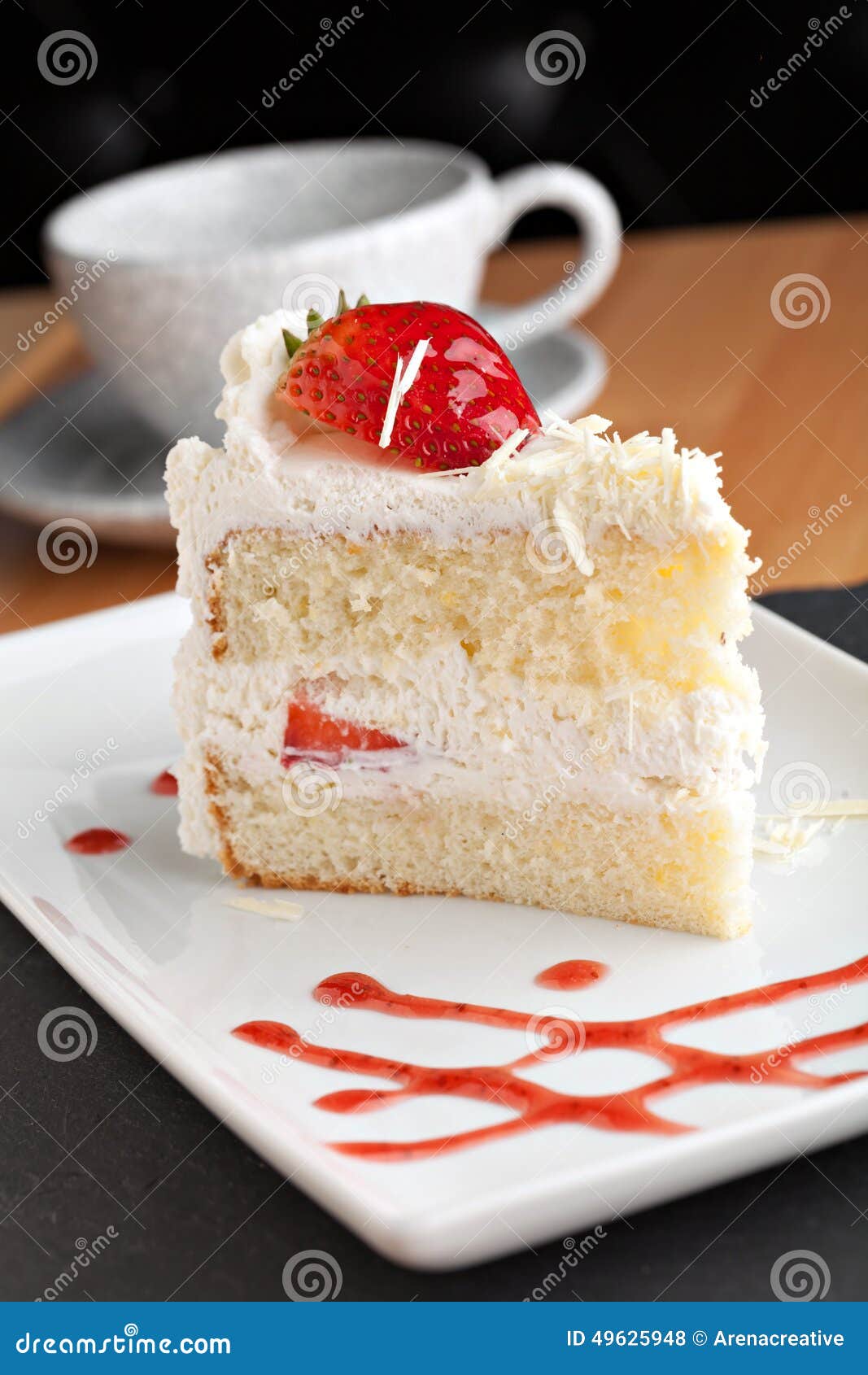 Strawberry Shortcake stock photo. Image of plated, bakery - 49625948