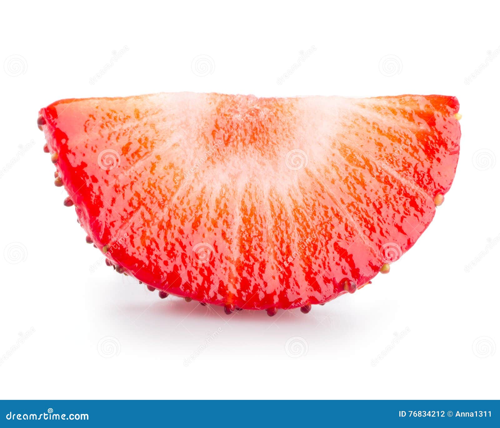 Strawberry Slice Isolated on White Background Stock Photo - Image of ...