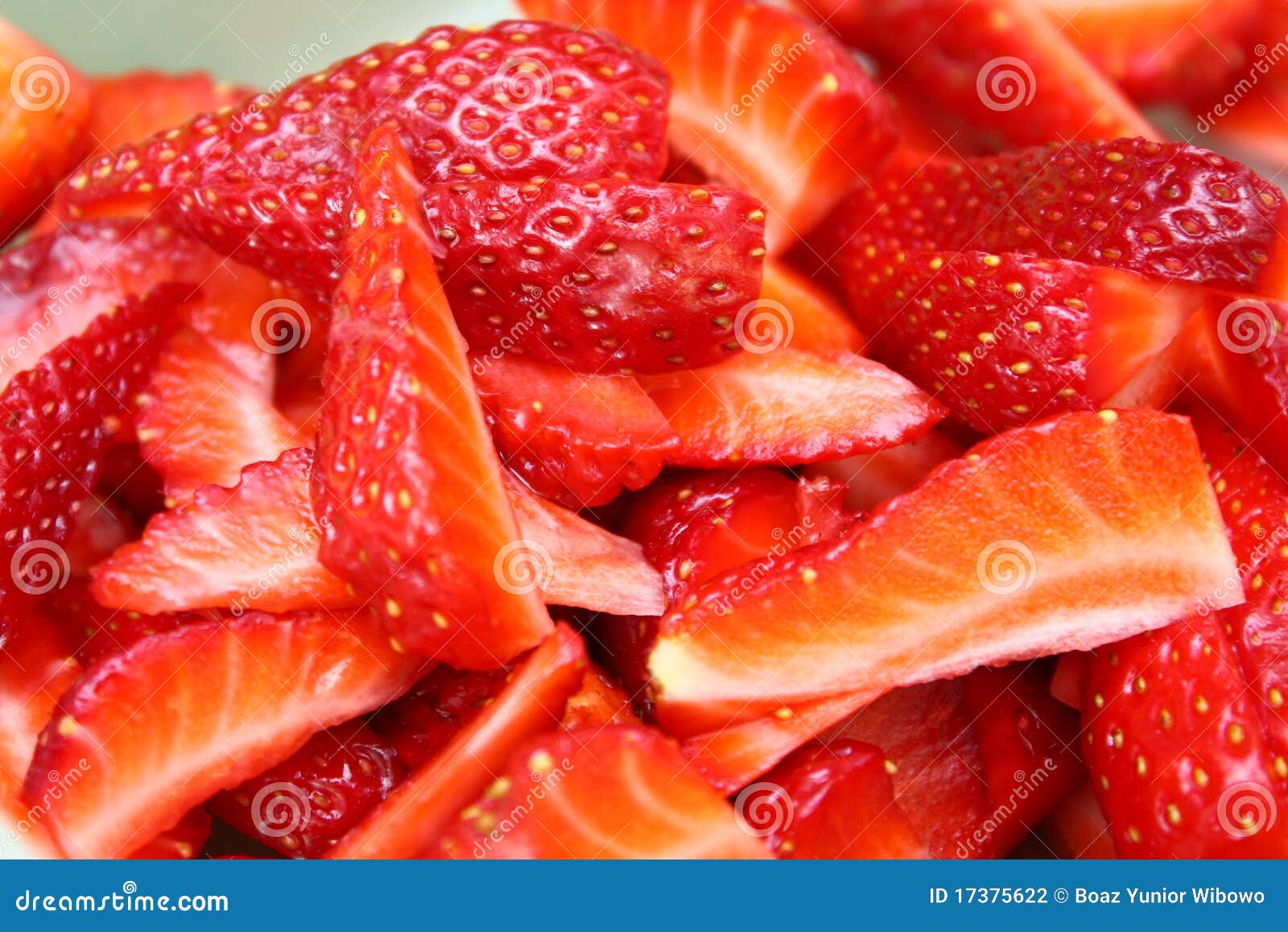 Strawberry slices cut stock photo. Image of idyllic, macro - 17375622