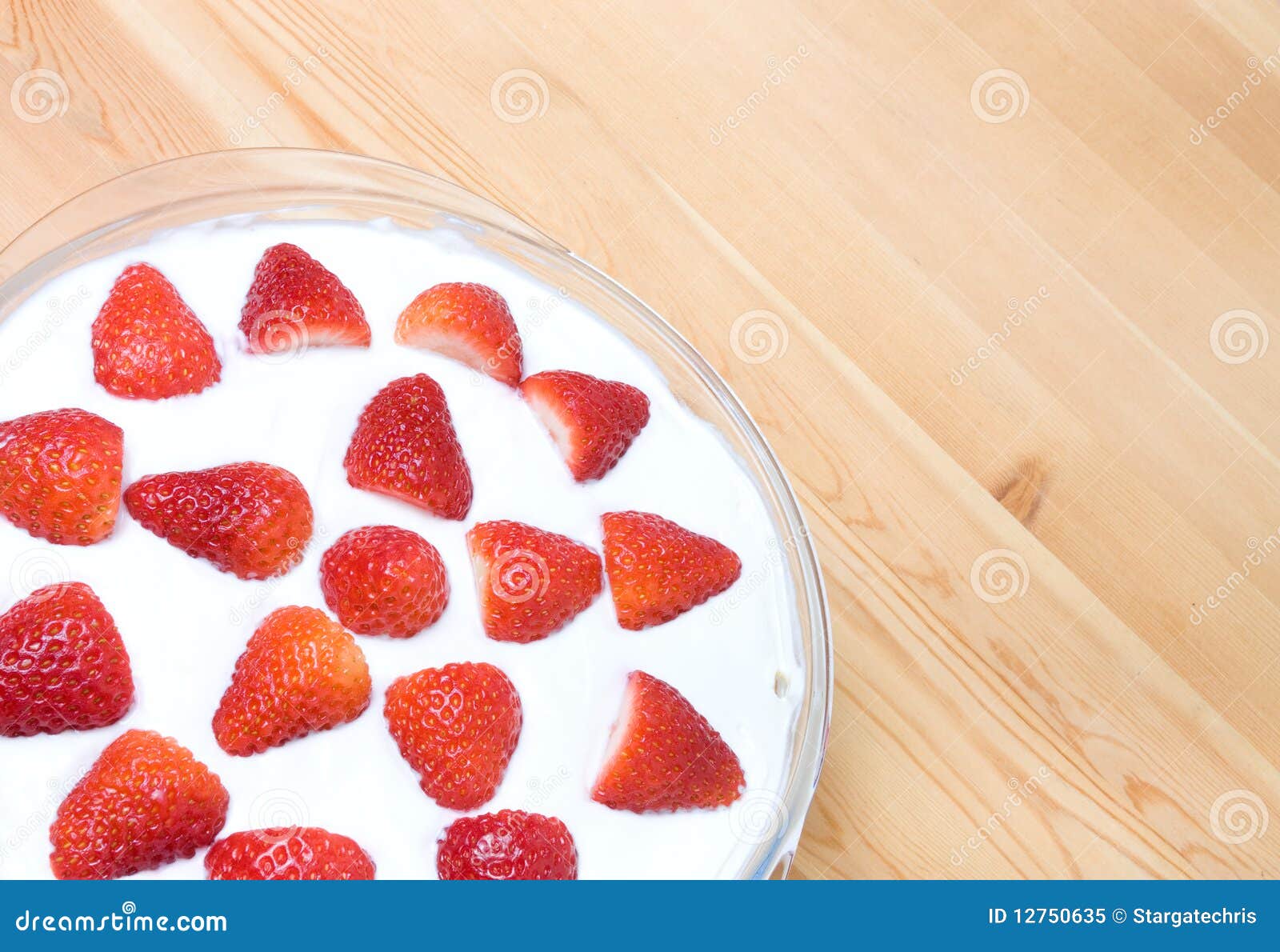 Strawberry Slovak Desert stock image. Image of creamy - 12750635