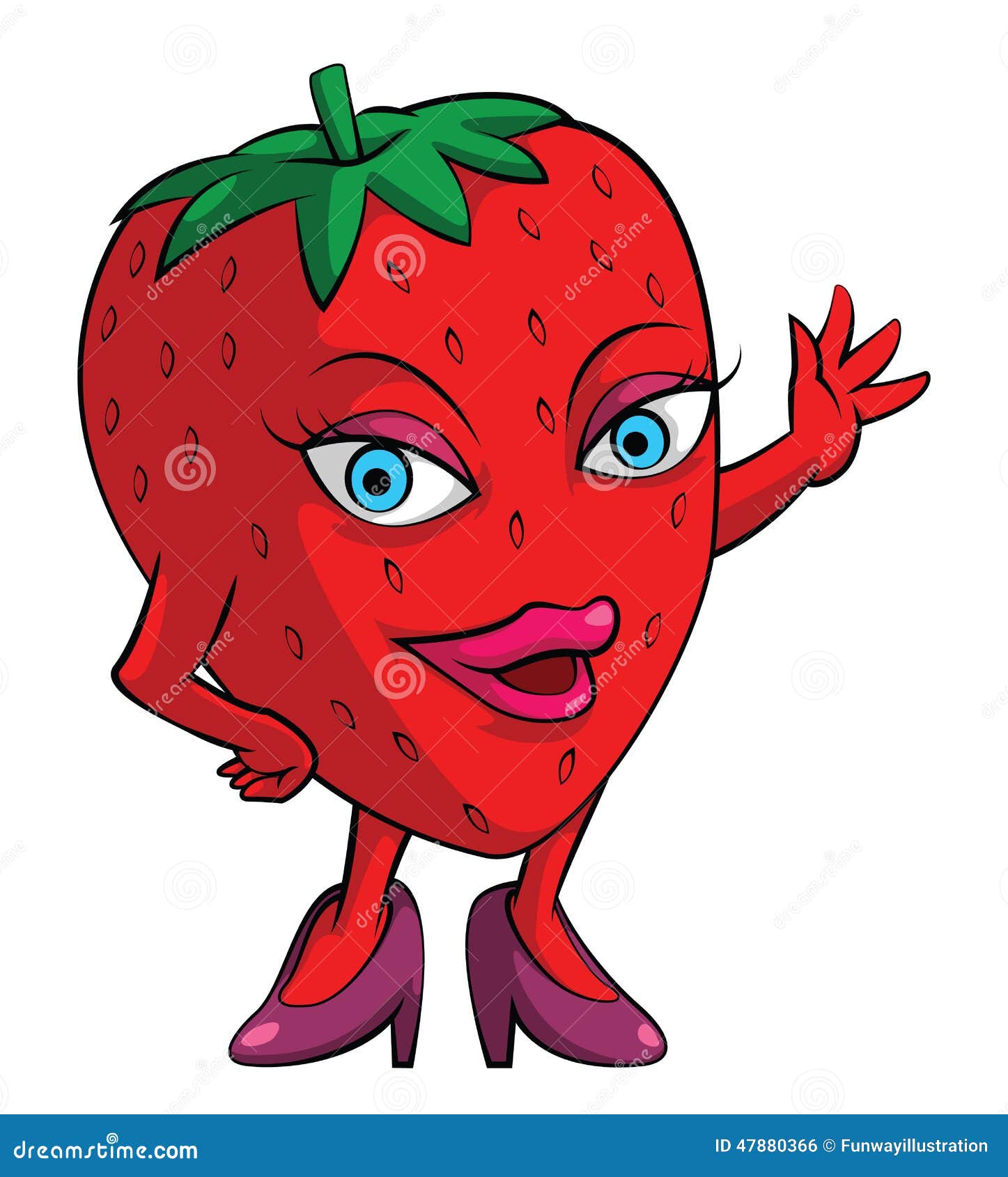 Strawberry Smile stock vector. Illustration of isolated - 47880366